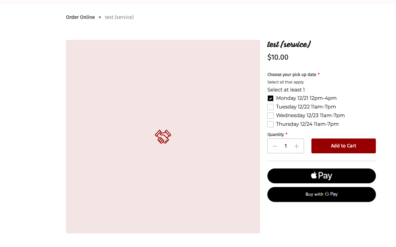 Pickup Date work around using "digital" items - The Square Community
