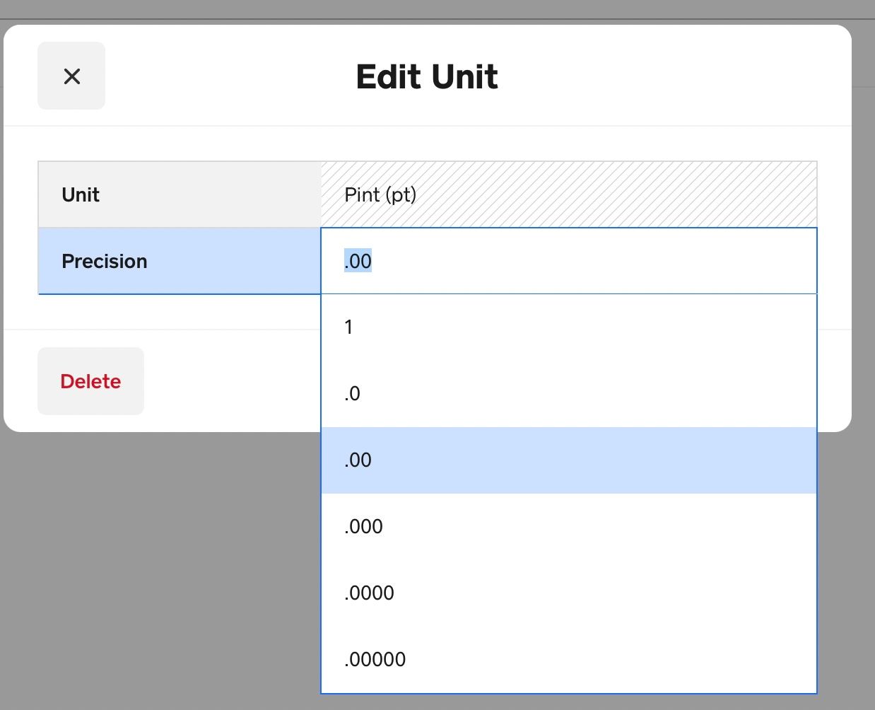 What is the purpose of Unit - Per Pint in Items Da... - The Square ...