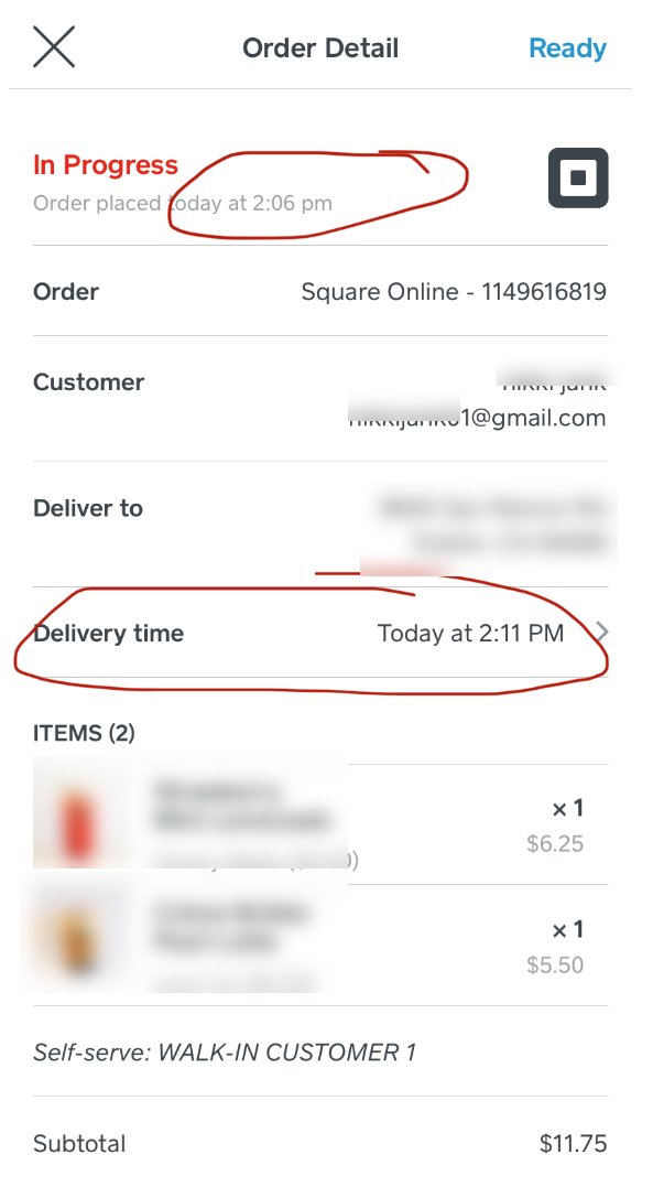 Blocker P1 bug with Pick up time!!! Please treat t... - The Square ...