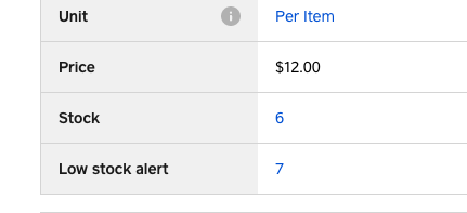 Solved: Re: Low stock alert displayed at Square Online sit... - The ...