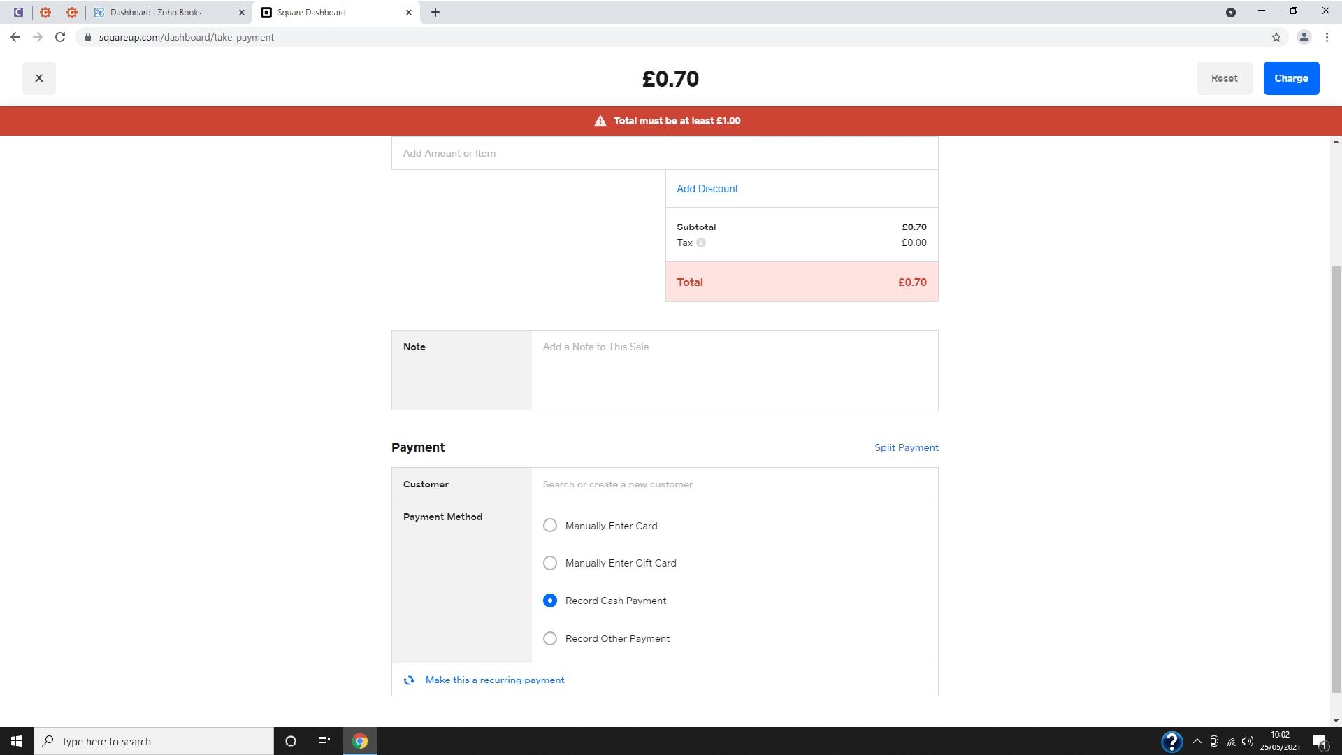 Solved: Can I change minimum card payment - The Square Community