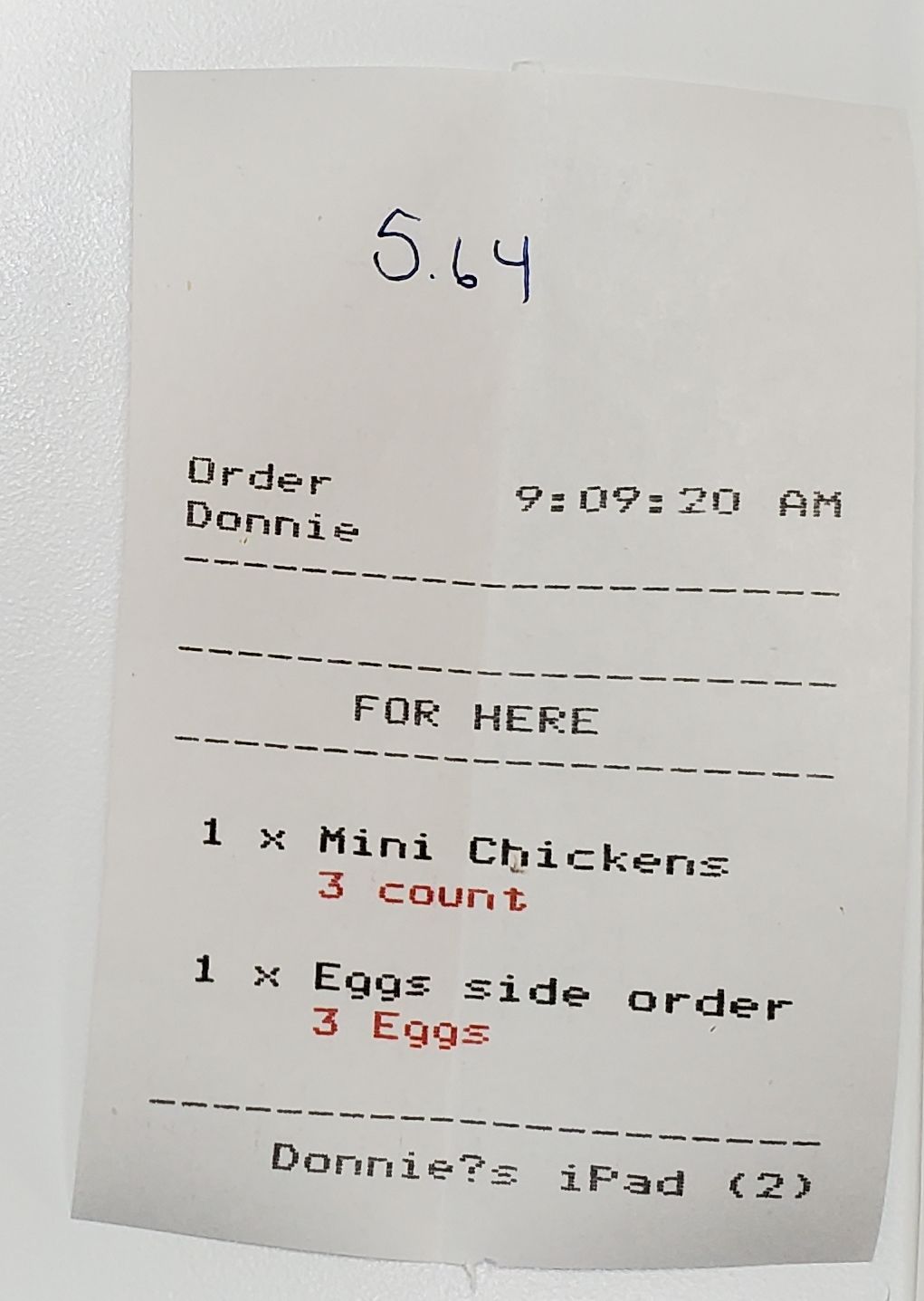 kitchen ticket - The Square Community