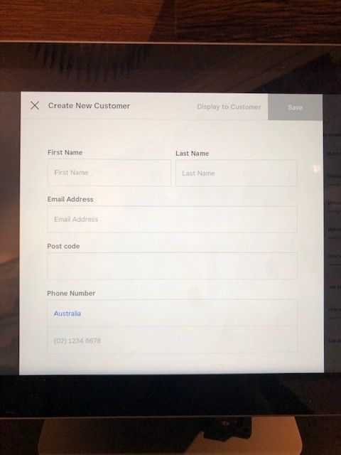 Add customer screen on square register - The Square Community