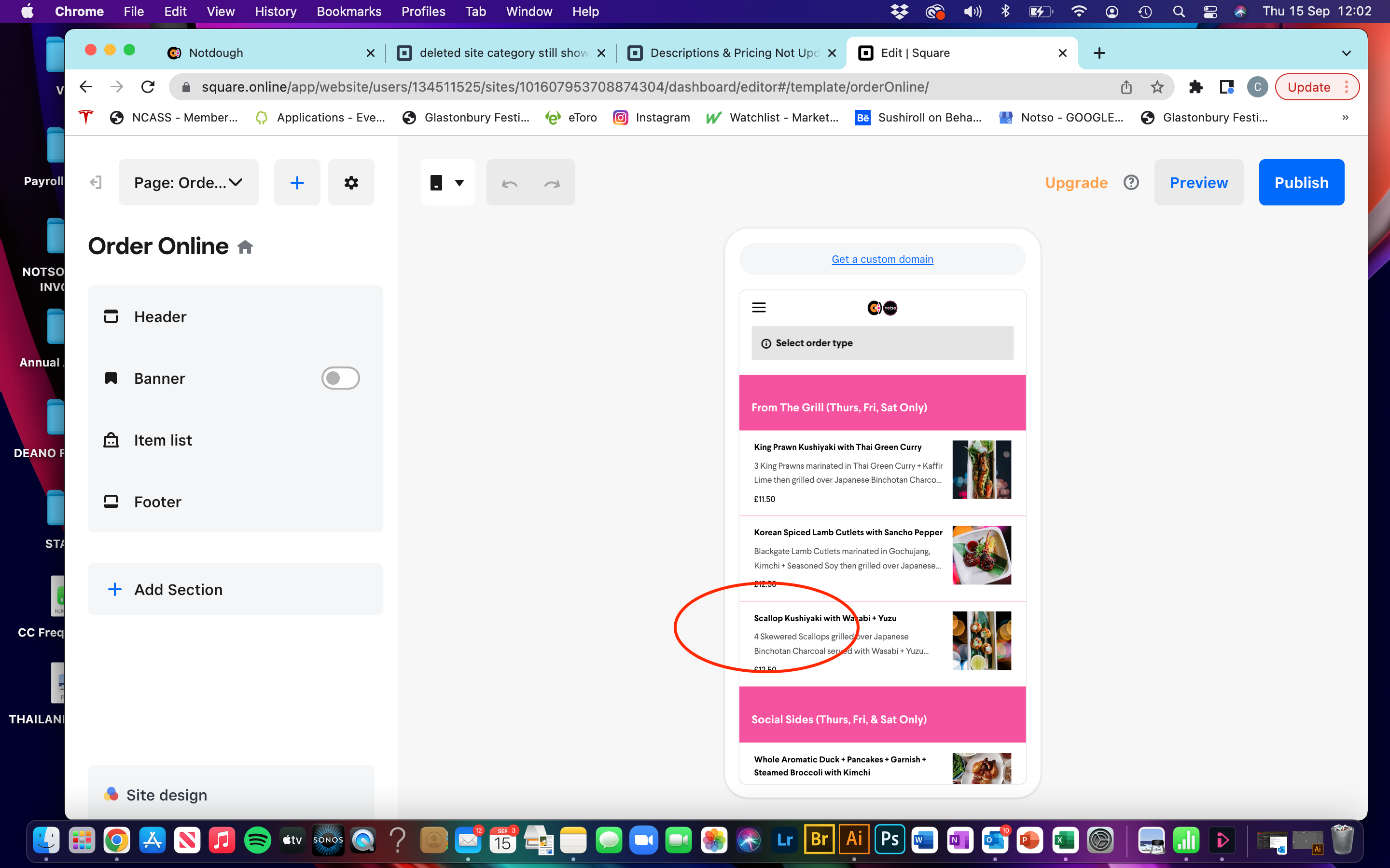 deleted site category still showing online - The Square Community