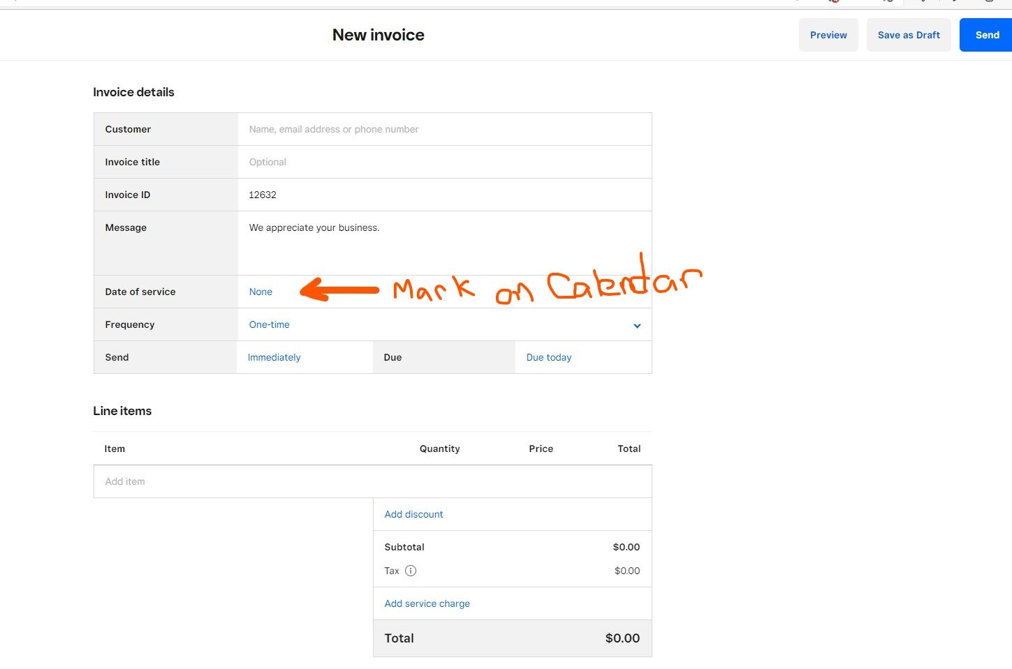 Invoices - DATE of Service to link to Appointment ... - The Square ...