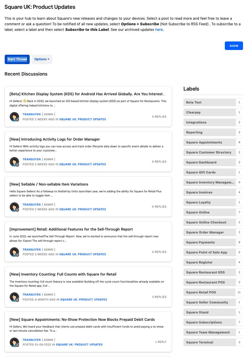 [New] Product Update Format for the UK Seller Comm... - The Square ...