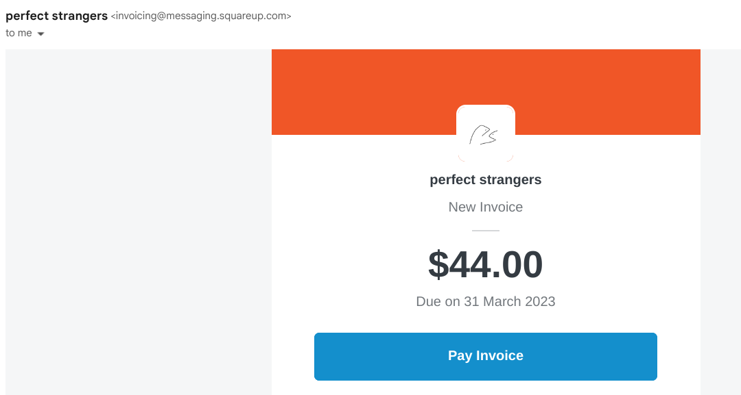 Colour of "pay invoice" button in email - The Square Community