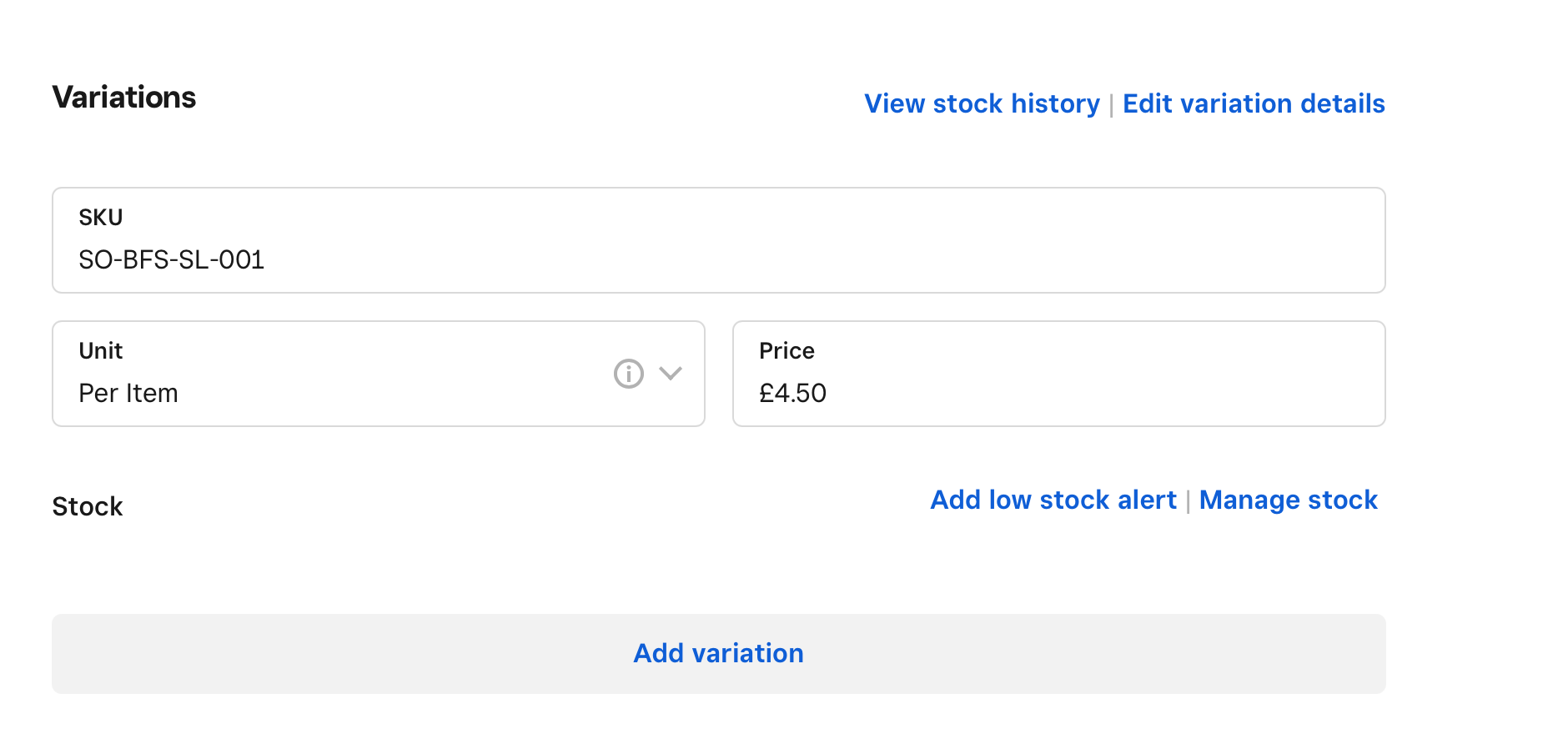 Solved: Adding stock levels - The Square Community
