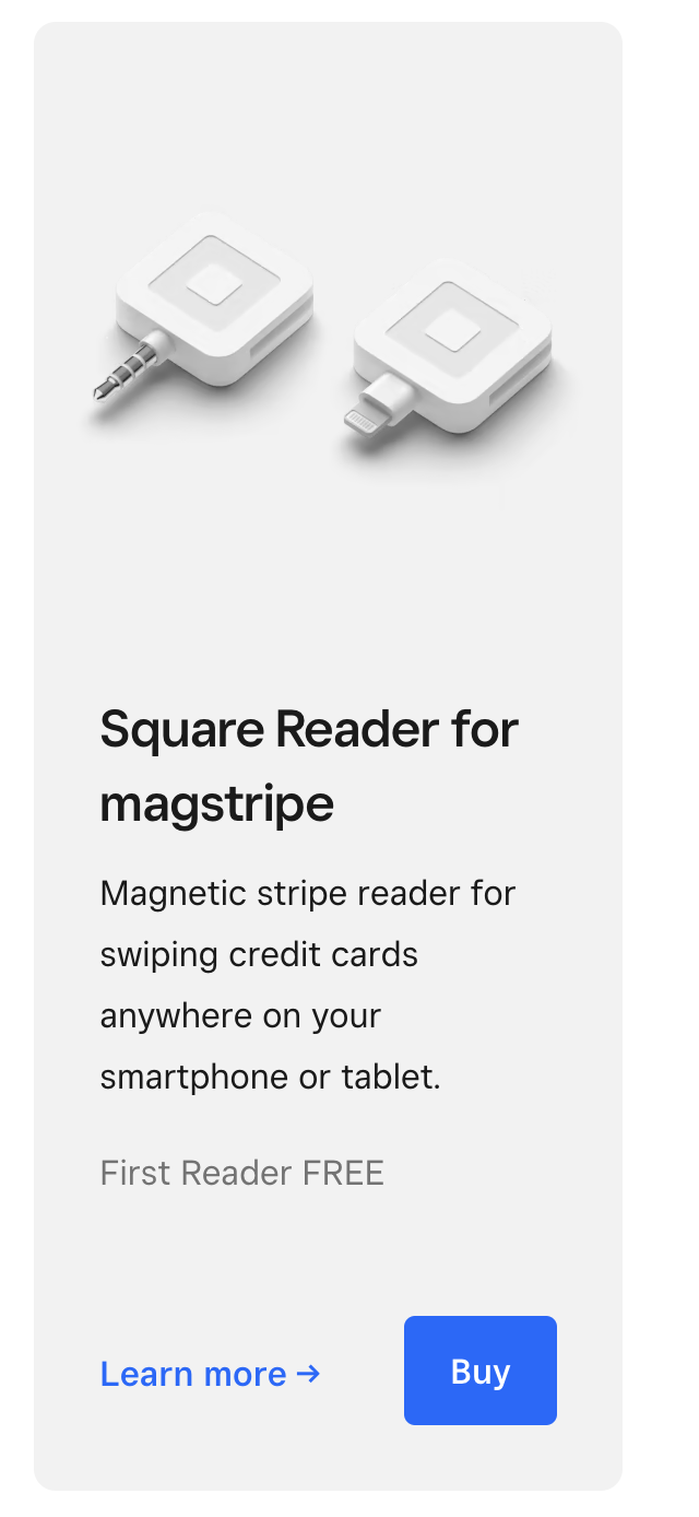 I'm supposed to get a free card reader for signing... - The Square ...