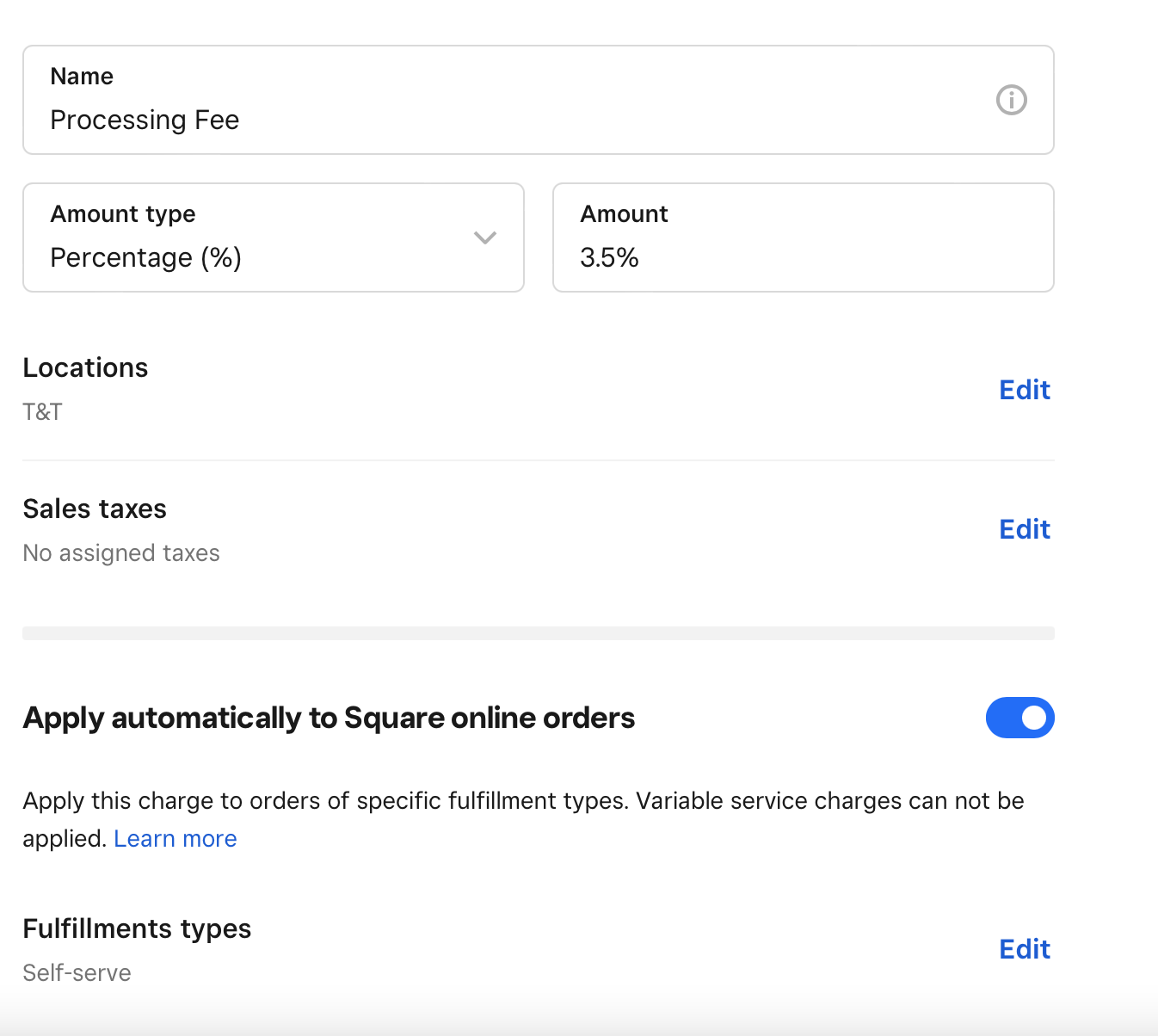 Service Fees not charging - The Square Community