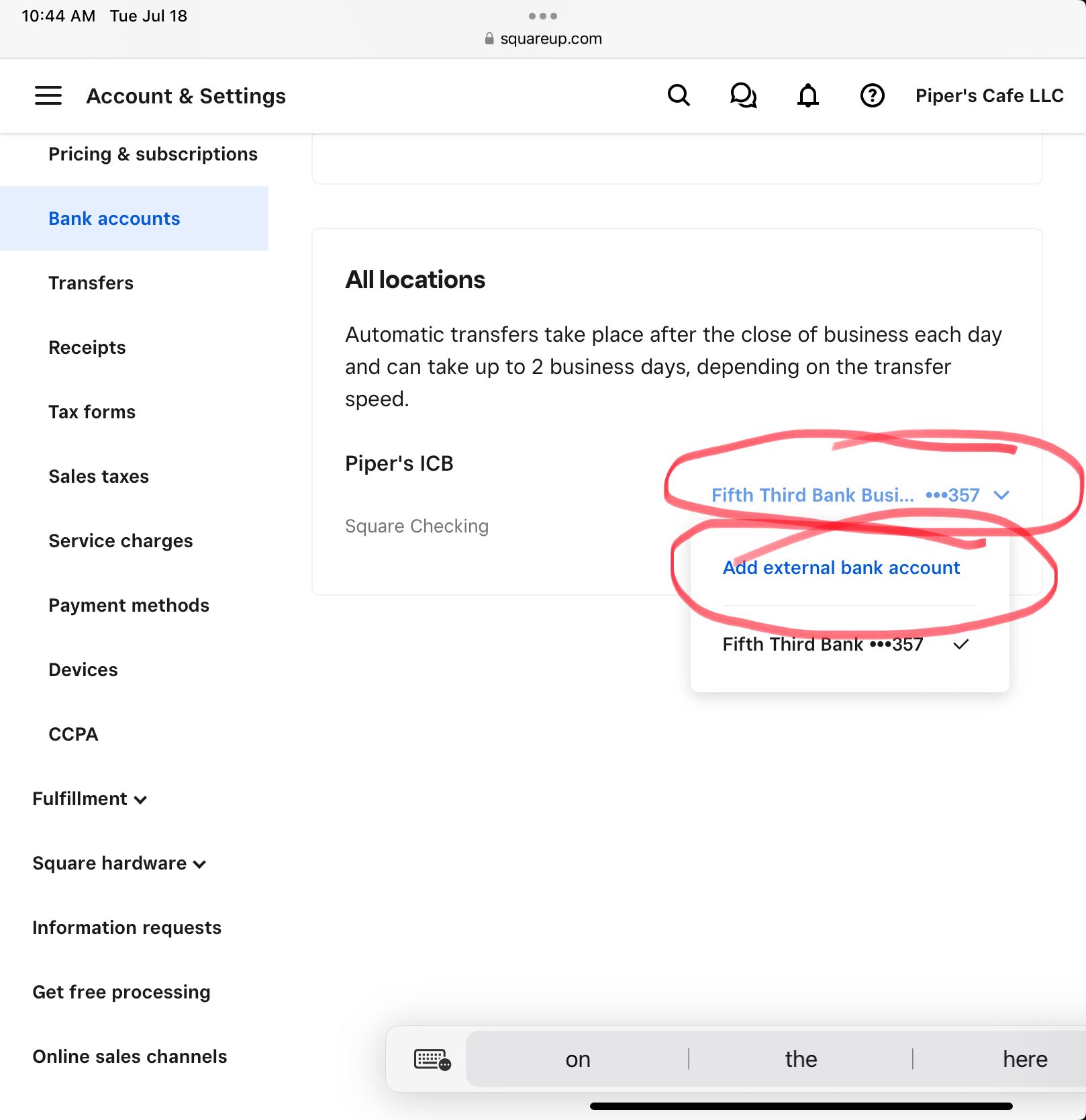 Linking a 2nd Bank account for back up funding - The Square Community