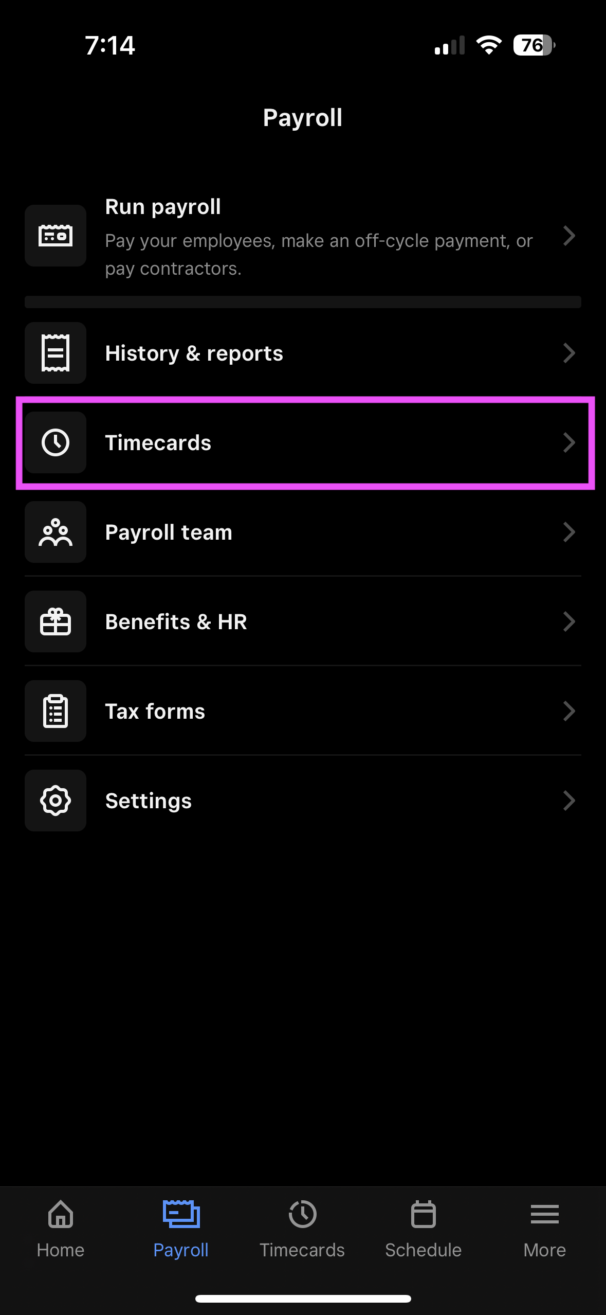 Square Payroll mobile app is moving to the Team app