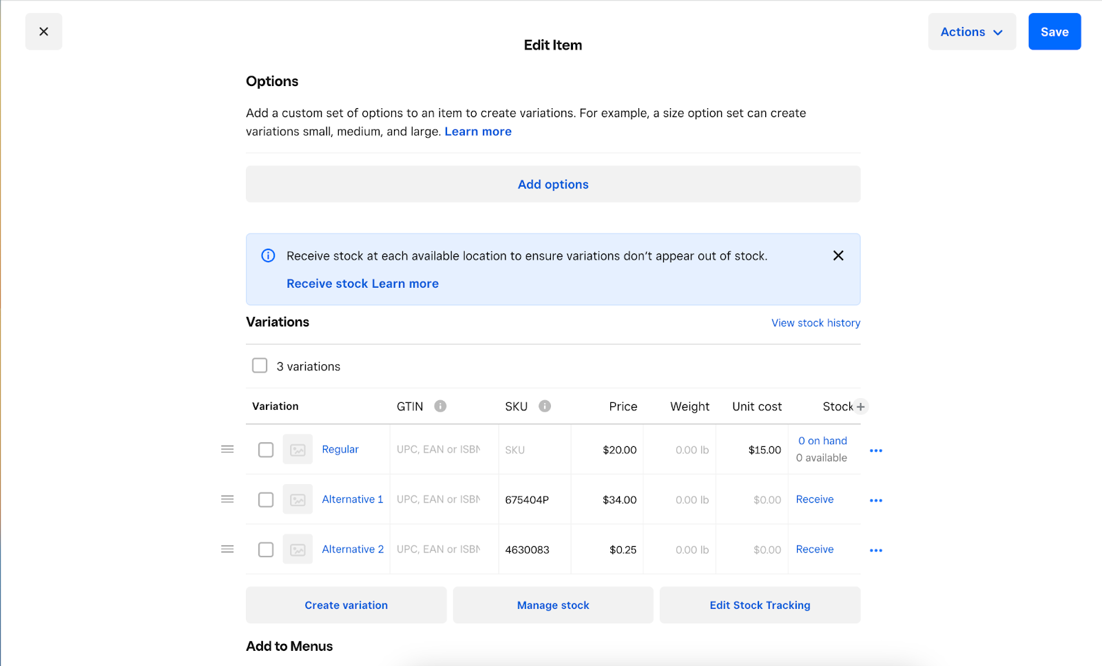 Manage your Items with the Items Applet in Square for Restaurants