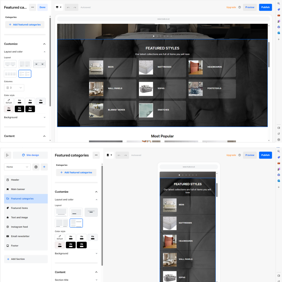 Featured Categories layout - The Square Community