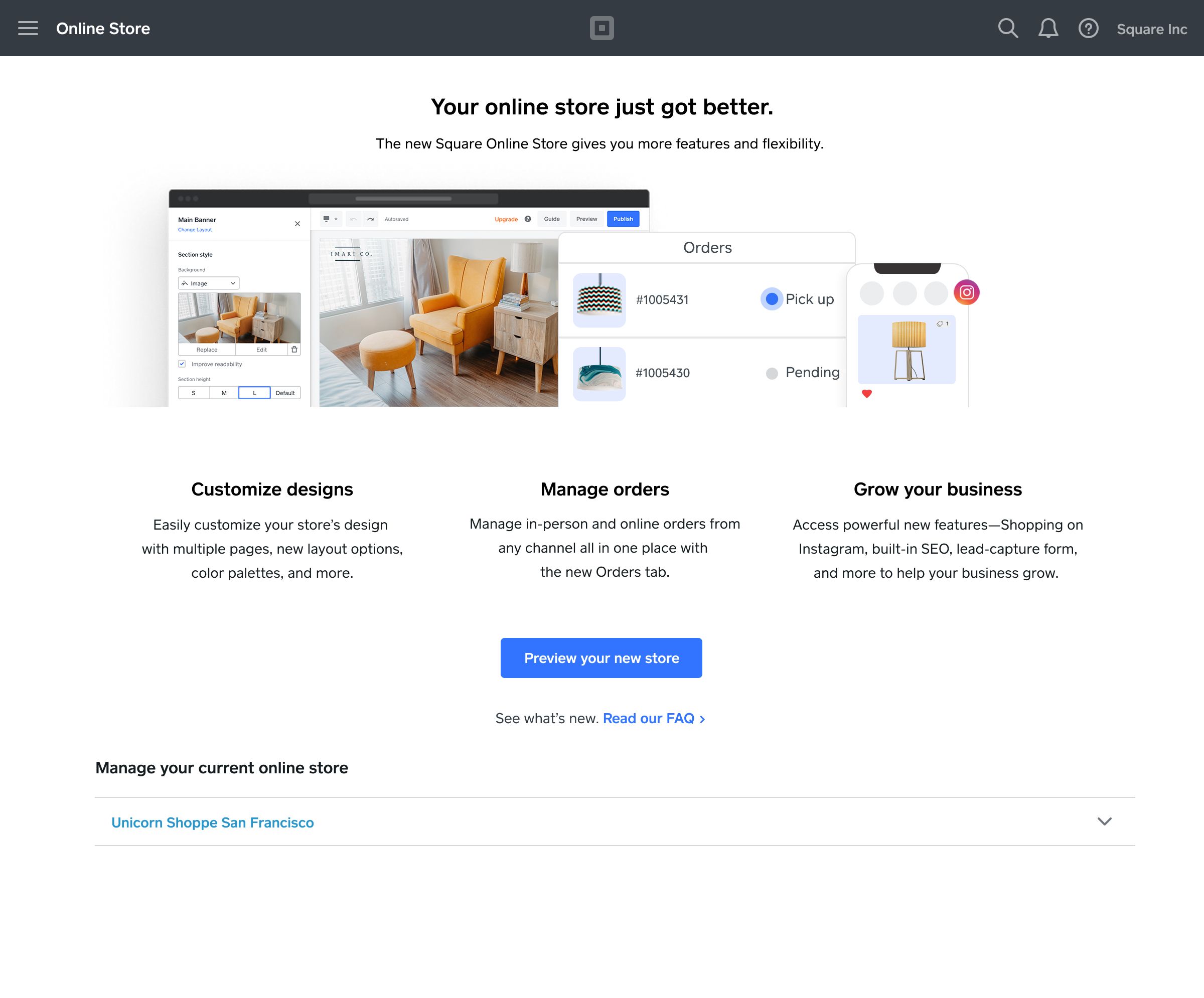 Try the New Square Online Store - The Square Community