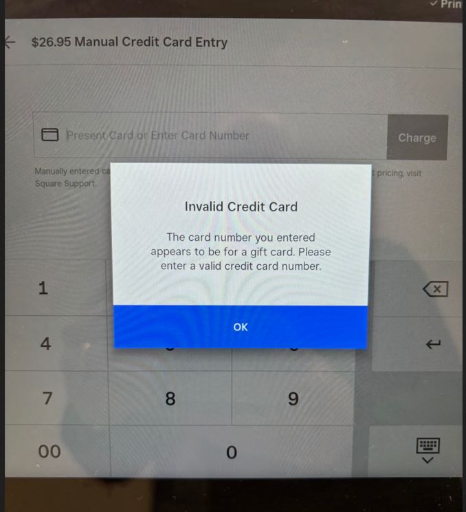 Virtual Gift Card not being accepted at Square Reg... - The Square ...
