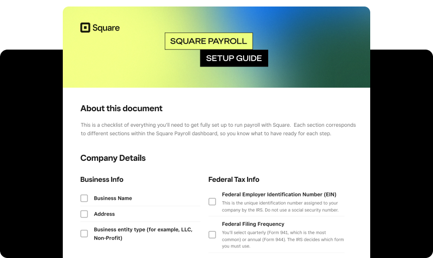 [New] Payroll Setup Guide - Looking for Your Feedb... - The Square Community