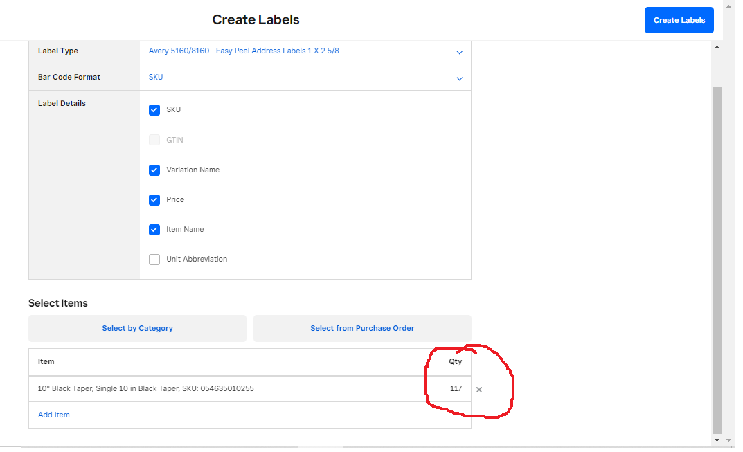 Solved: Re: How to print only one barcode label for an ite... - The ...