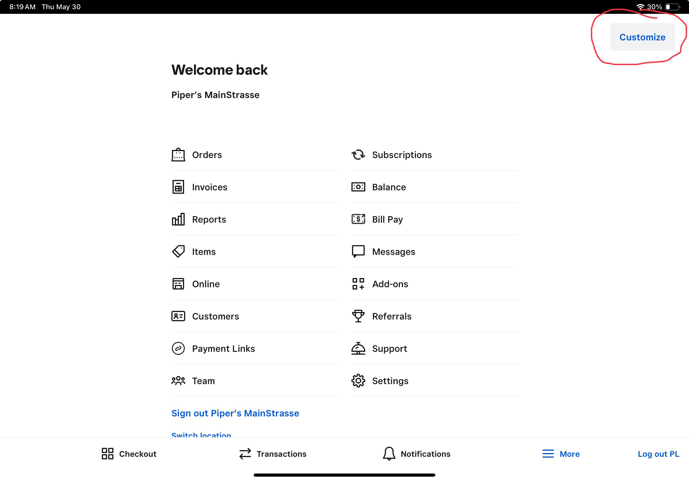 Solved: How do I customize the bottom toolbar on Point of ... - The ...