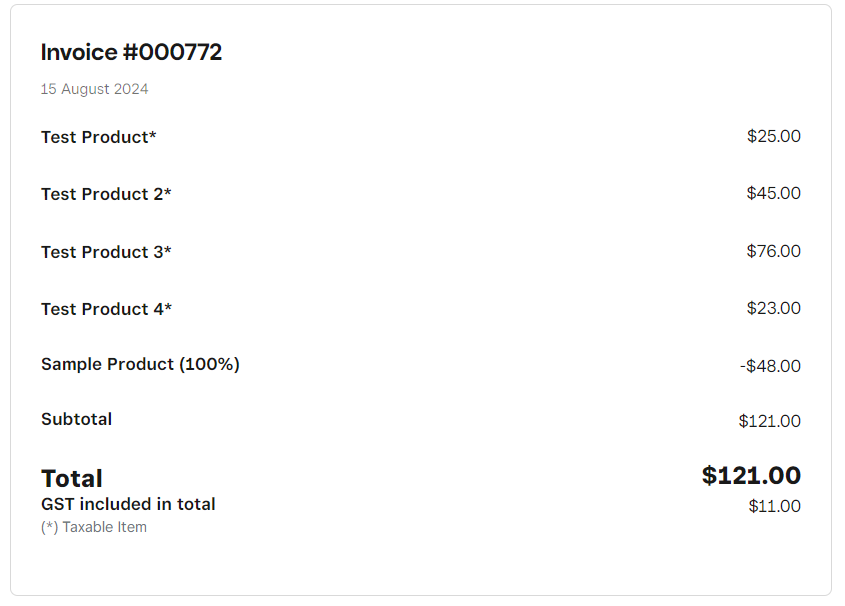 Sample products within invoices - The Square Community