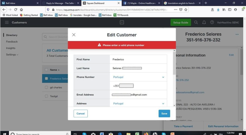 Solved: Customer Directory: 'Please enter valid number' me... - The ...