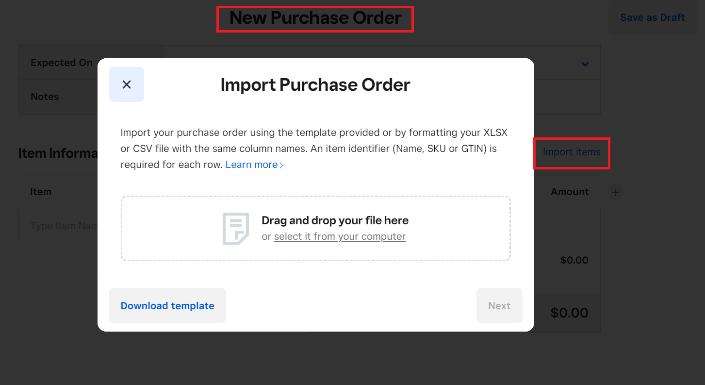 Multiple entries on a purchase order - The Square Community