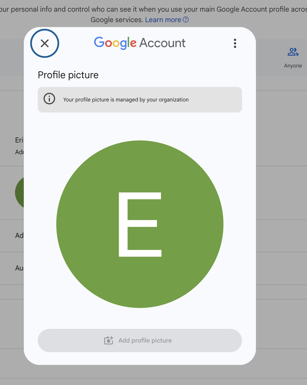 google account profile picture for workspace - The Square Community