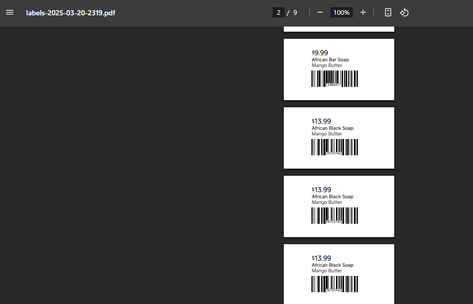 Re: Import spreadsheet for Print Labels - The Square Community