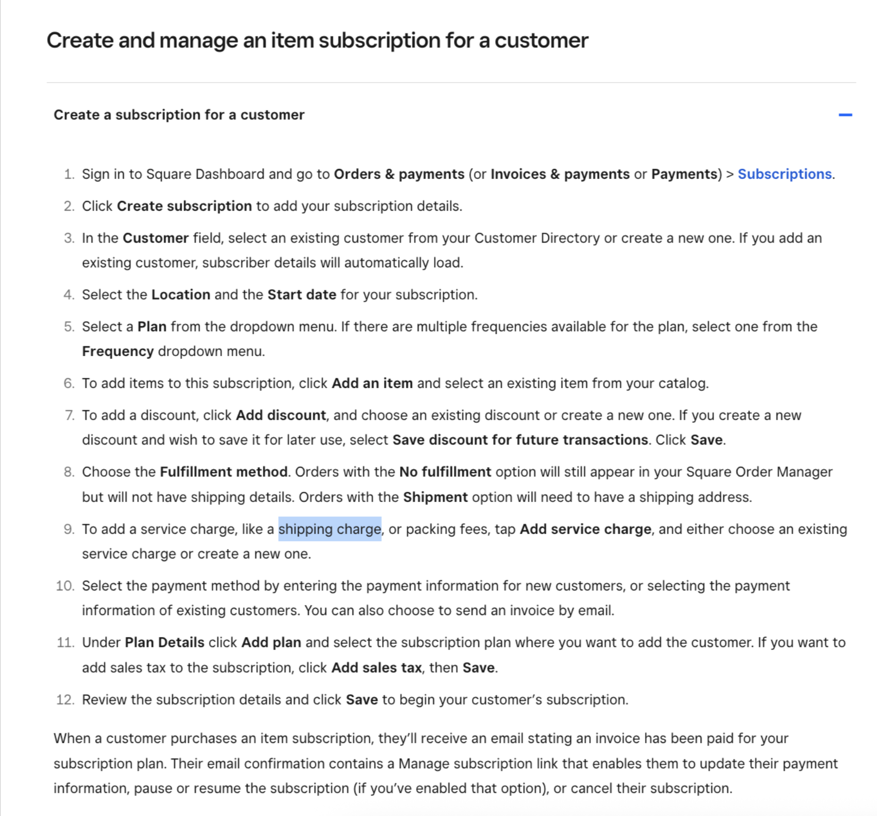 Solved: How do I Change Subscription Shipping Price? - The Square Community