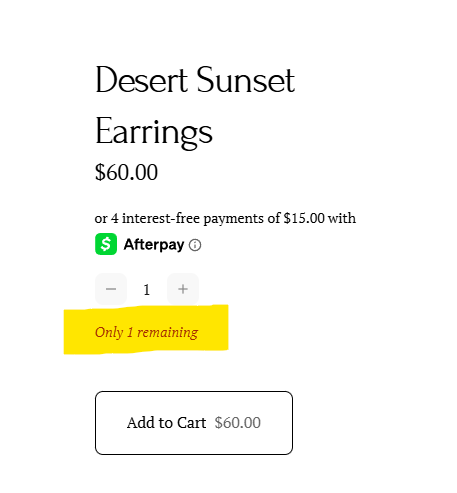 Solved: How can I hide the "low stock/only 1 remaining" ta... - The ...