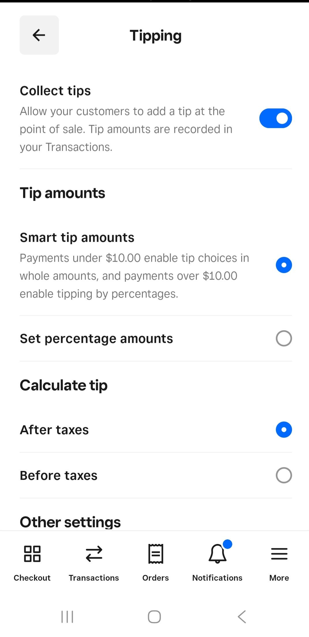 How to set up the tipping screen - The Square Community