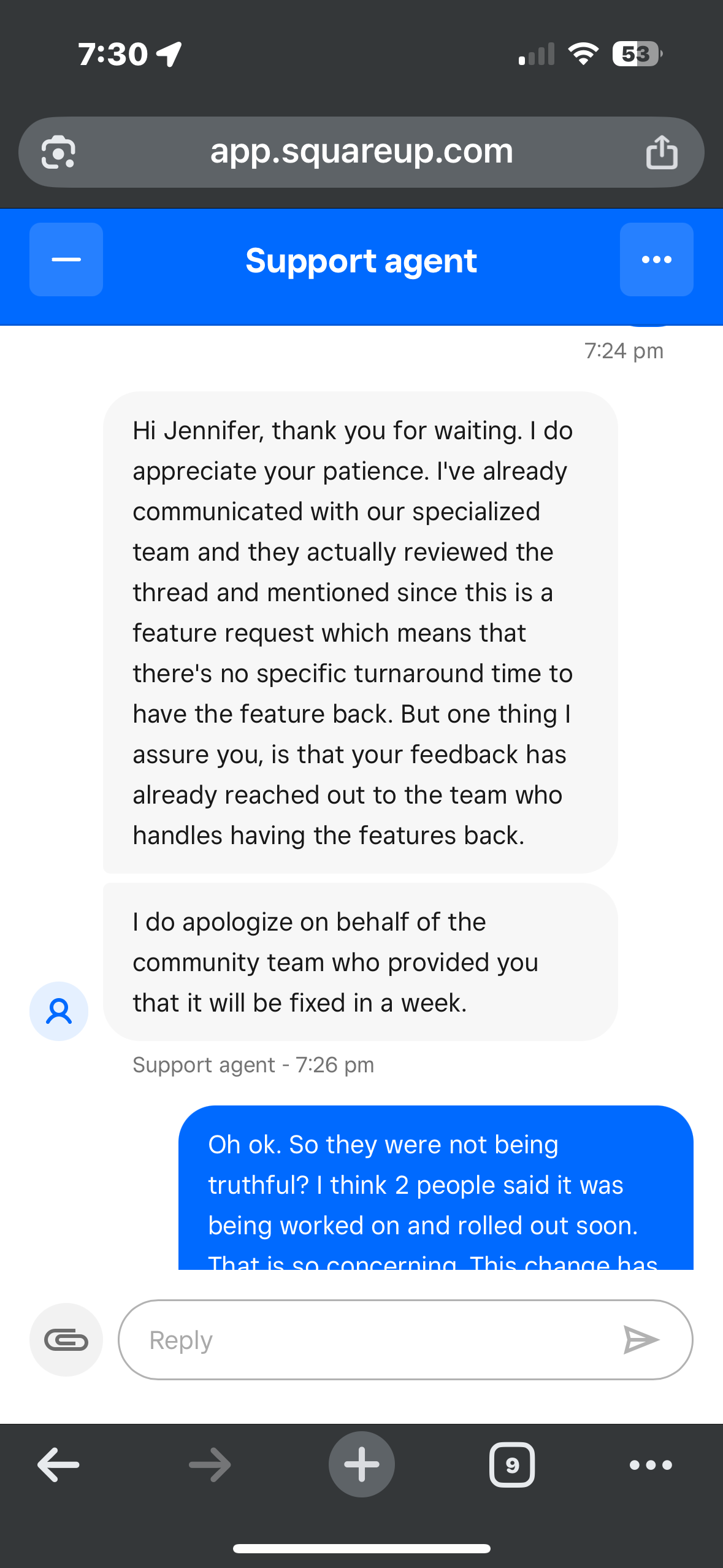Tip Screen update- Text and buttons are smaller - The Square Community
