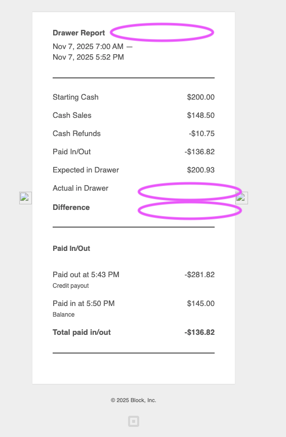 Solved: Cash Drawer Report Email missing data - The Square Community