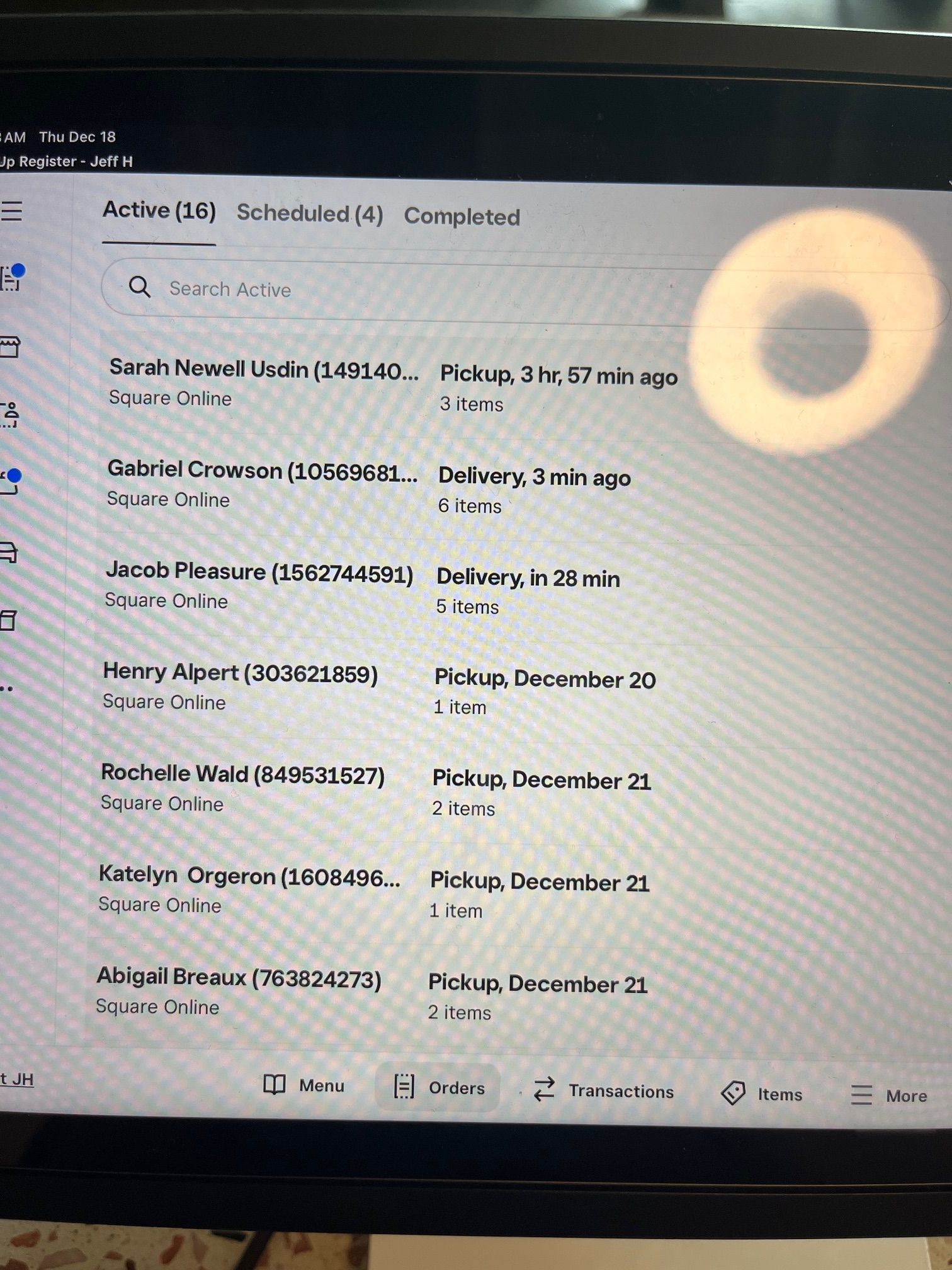 Orders view change - The Square Community