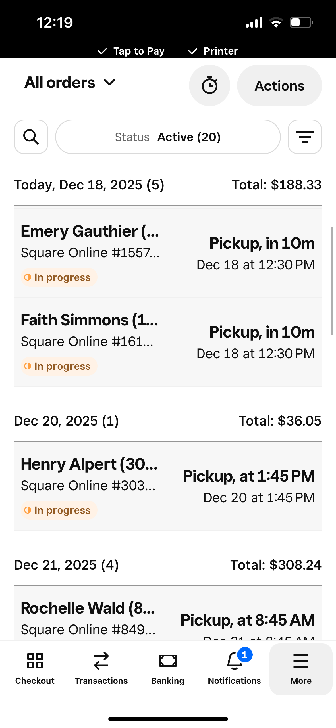 Orders view change - The Square Community