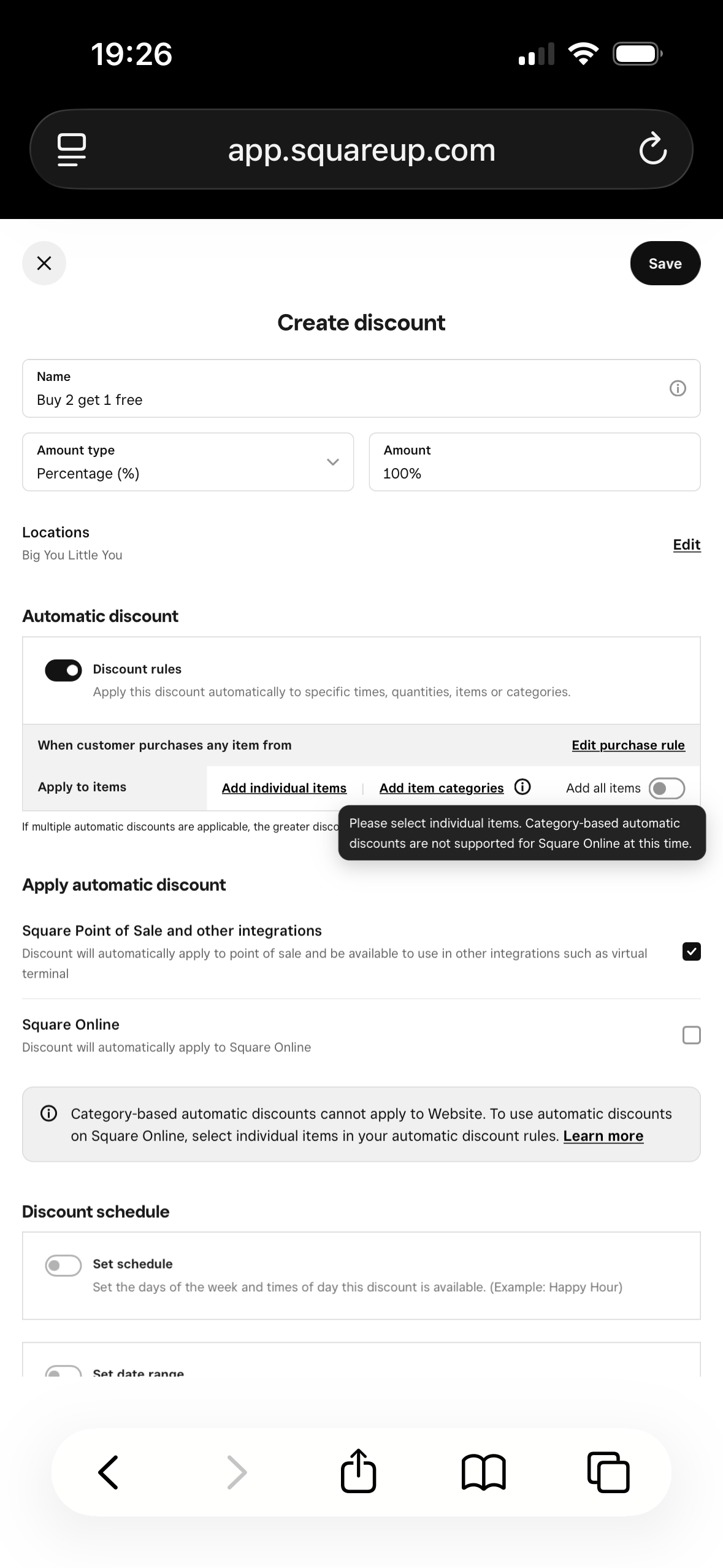 Automatic discounts for online categories PLEASE - The Square Community