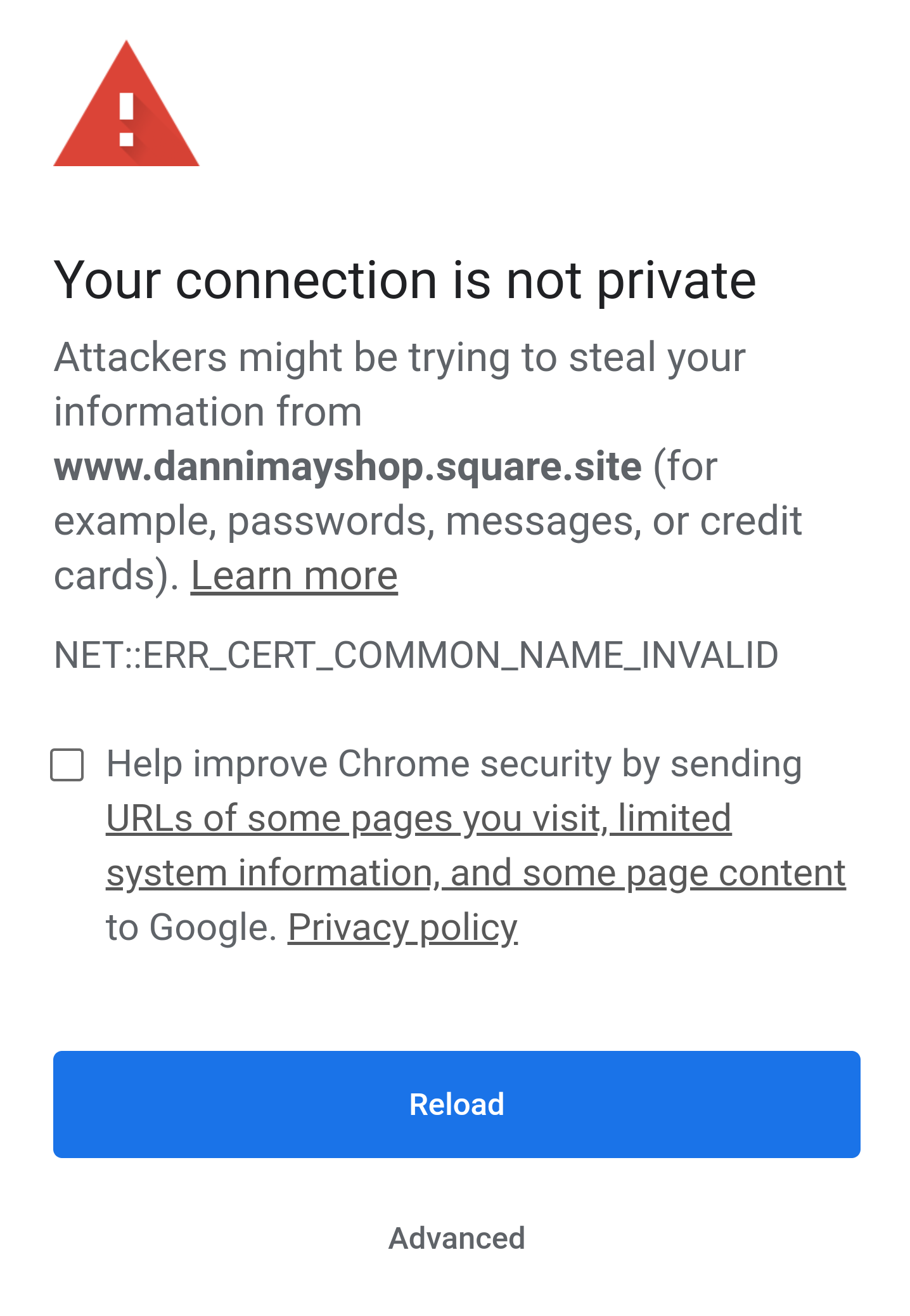 Solved: "Connection not private" - The Square Community