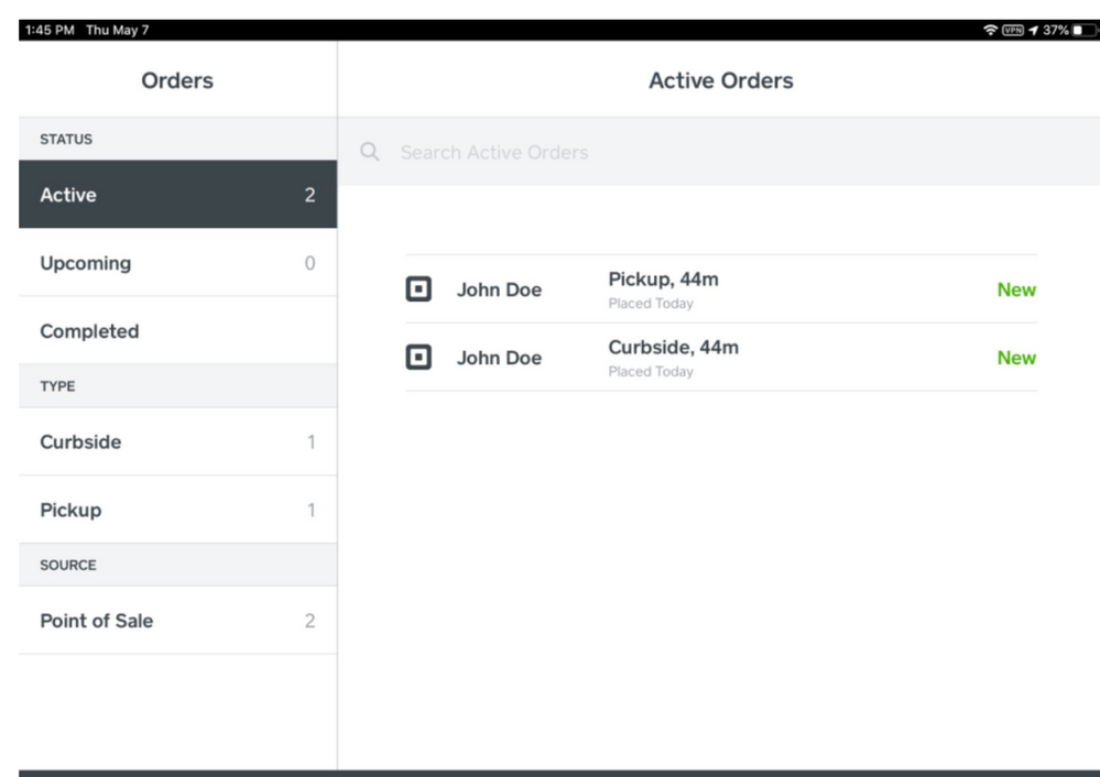 Beta: Pickup order creation in Square Point of Sal... - The Square ...