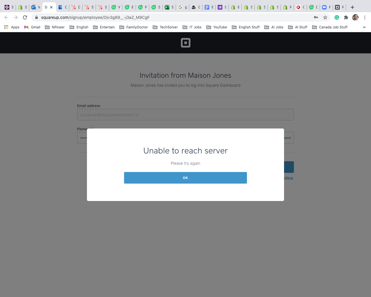Cannot access to the online store - The Square Community